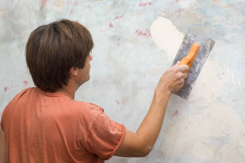 Plastering stock photo. Image of plastering, palette - 12267142