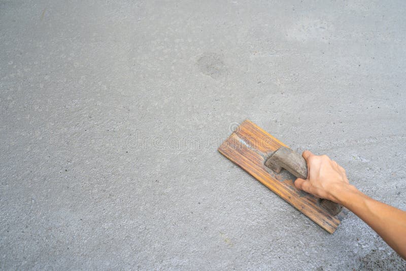 Plastering Cement for the Floor Stock Photo - Image of tool ...