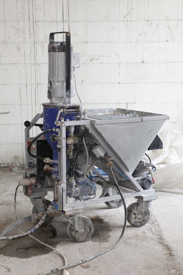 Plastering Machine for House Plastering Walls. Electric Spray Plaster ...