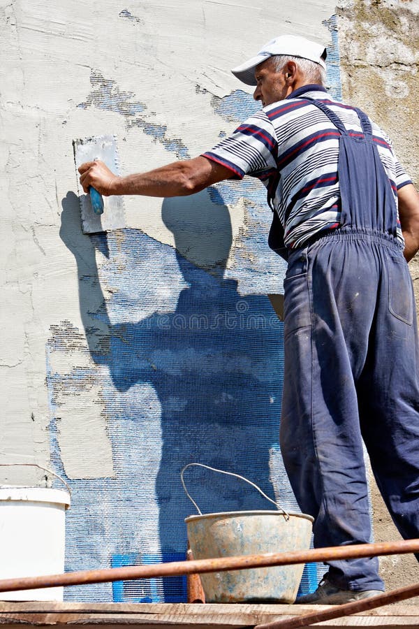 Plastering stock photo. Image of wall, plaster, work - 33440608