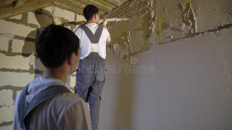 Plastering Mortar Machine. Automatic Plaster. Repairing or Renovating ...