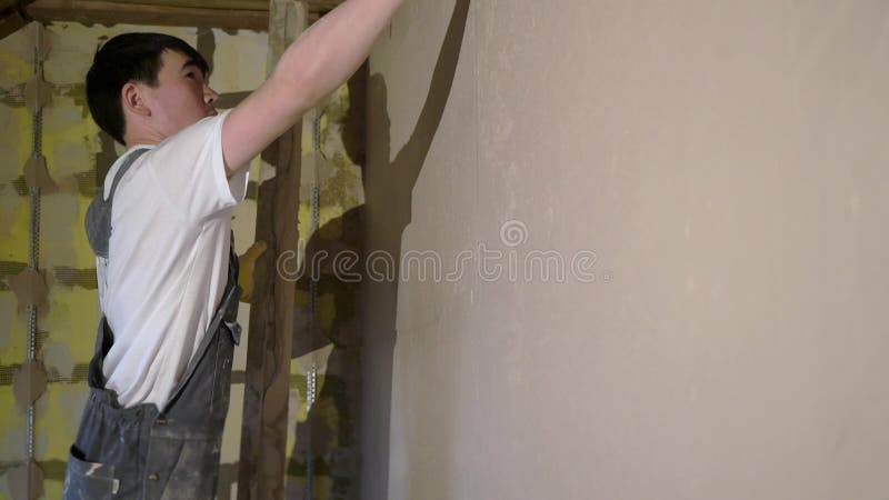 Plastering Mortar Machine. Automatic Plaster. Repairing or Renovating ...