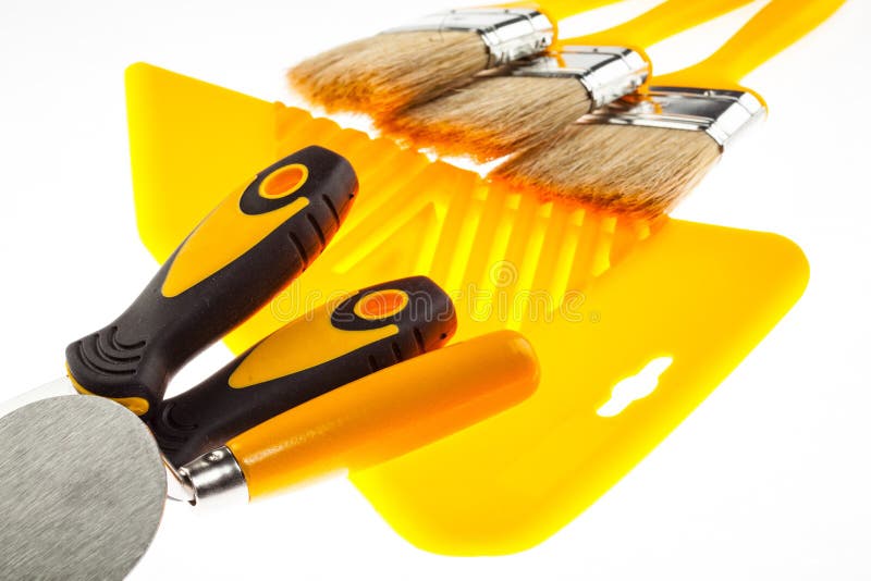 Plastering and Painting Construction Tools Stock Photo - Image of blade ...