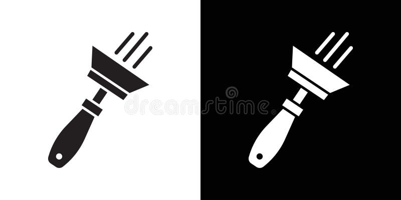 Plastering Process Icon Thin Line Flat Illustration Stock Vector ...