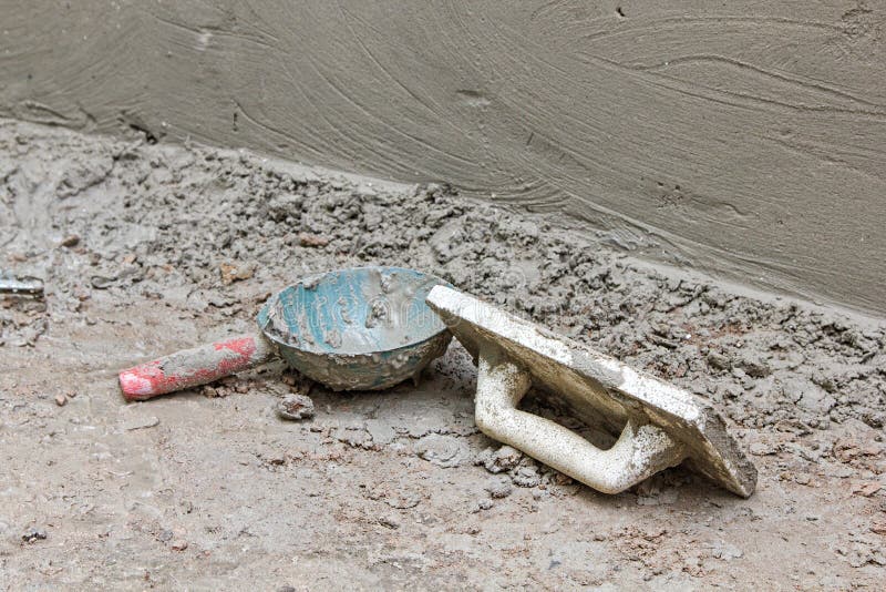 Plastering tools stock image. Image of work, concrete - 72163027