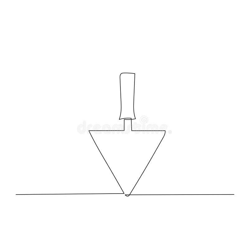 Plastering Trowel Continuous Line Drawing. Home Tool for Cutting Wood ...