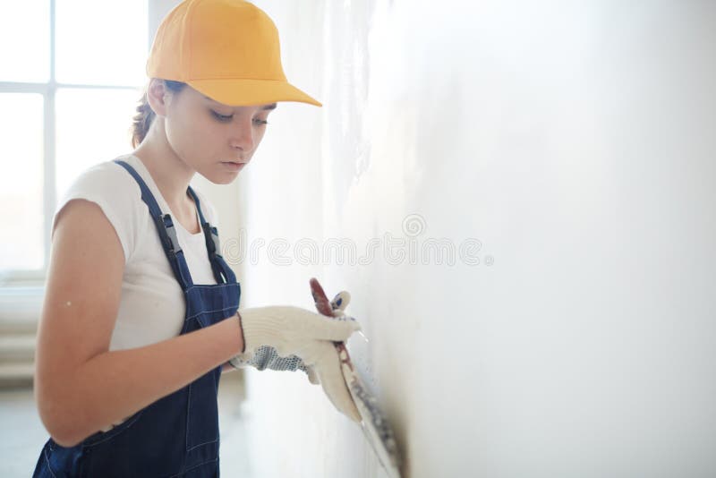 Plasterwork stock photo. Image of putty, wall, renewal - 84347718