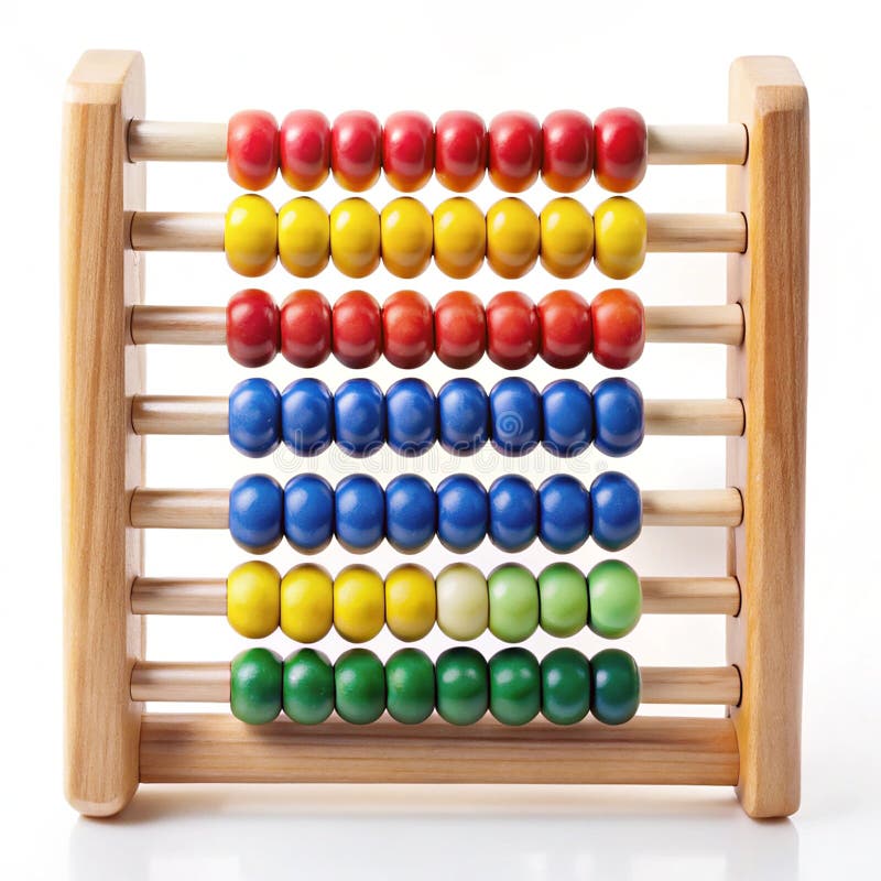 Plastic Abacus with Colored Beads Stock Illustration - Illustration of ...