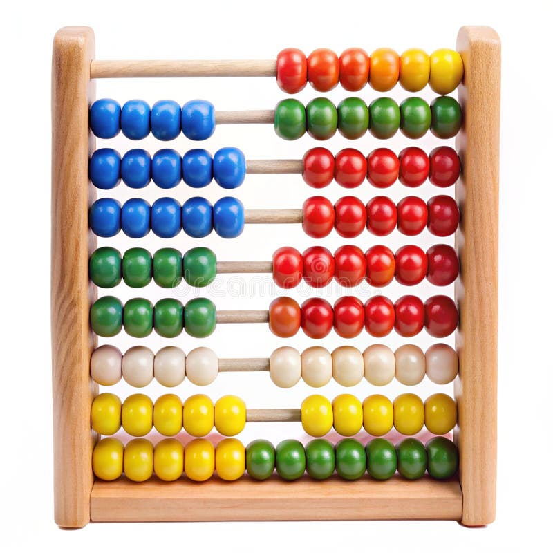 Plastic Abacus with Colored Beads Stock Illustration - Illustration of ...