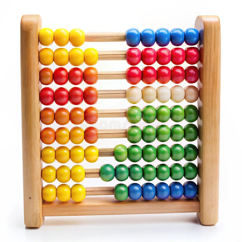 Plastic Abacus with Colored Beads Stock Illustration - Illustration of ...