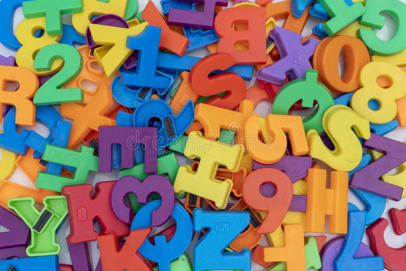 Letters and Numbers for Kids Preschool Learning Stock Image - Image of ...