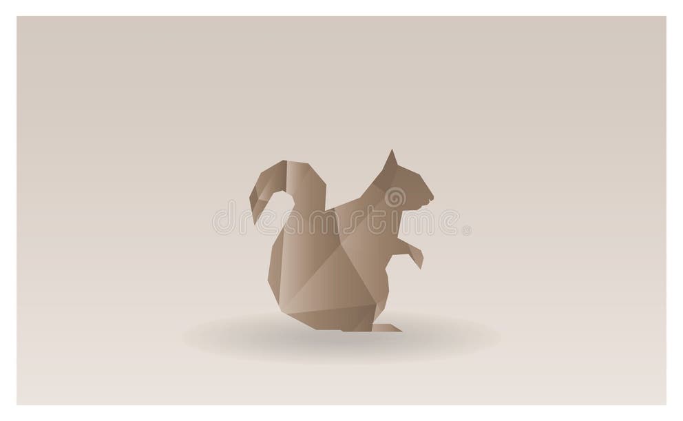 Geometric Squirrel Clip Art Design, Vector Stock Vector - Illustration ...
