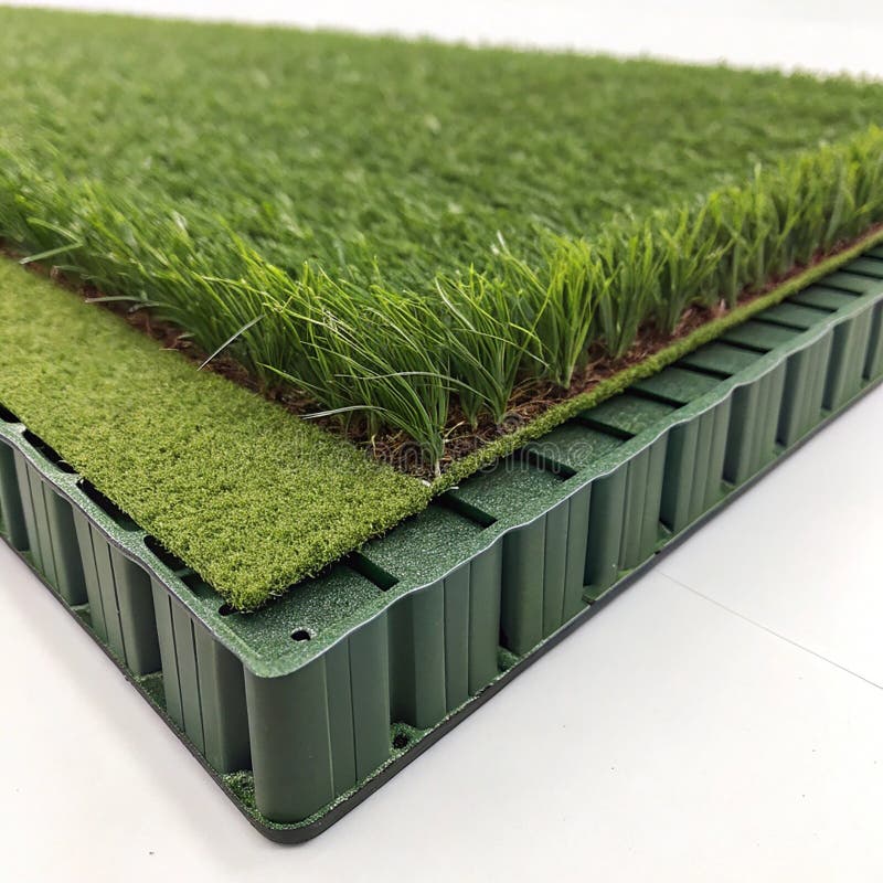 Plastic Artificial Turf Border for Lawn Edging Stock Illustration ...