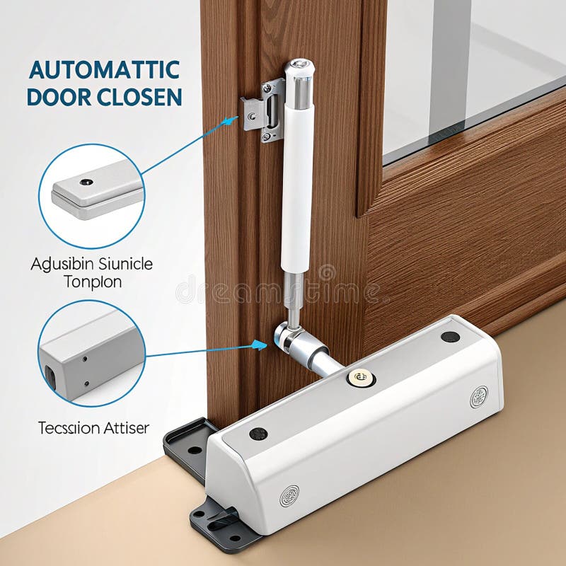 Plastic Automatic Door Closer with Adjustable Tension Stock ...