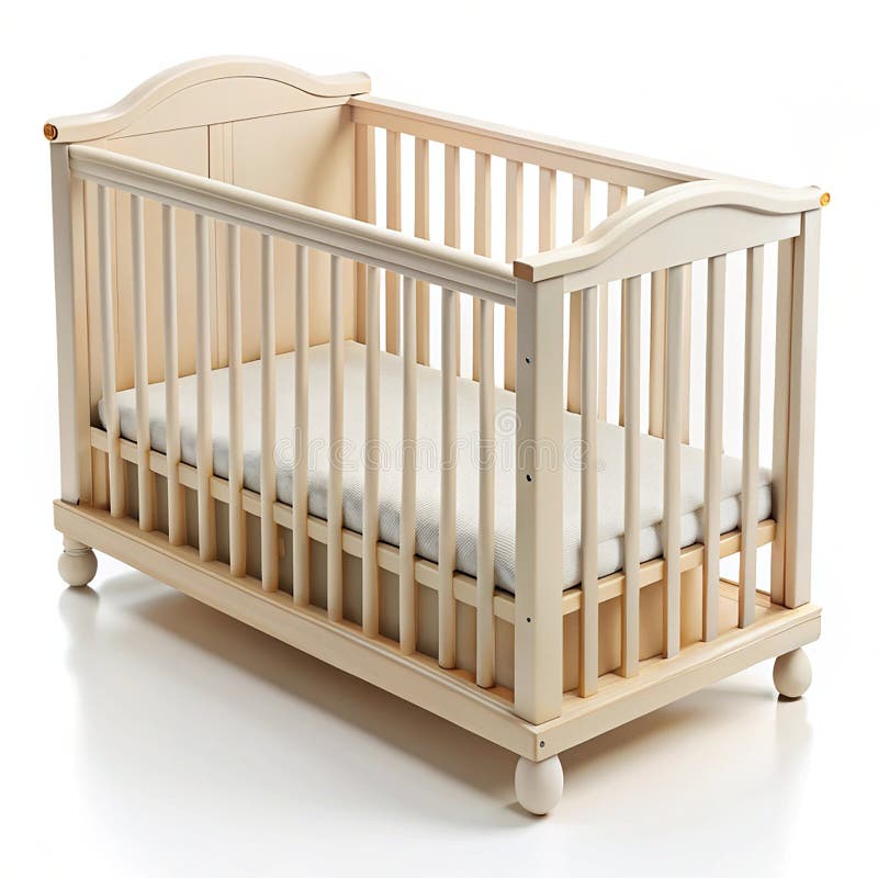 Plastic Baby Crib with Convertible Toddler Bed Stock Illustration ...