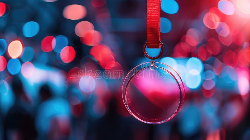 Plastic Badge with Ribbon: Event Access Pass Stock Photo - Image of ...