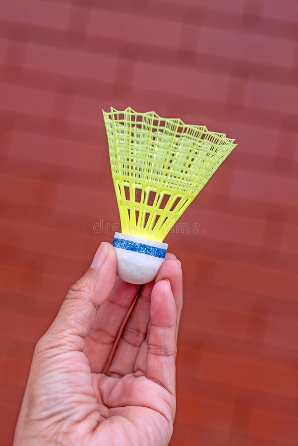 Plastic Badminton Shuttlecock in Hand Stock Image - Image of shuttle ...