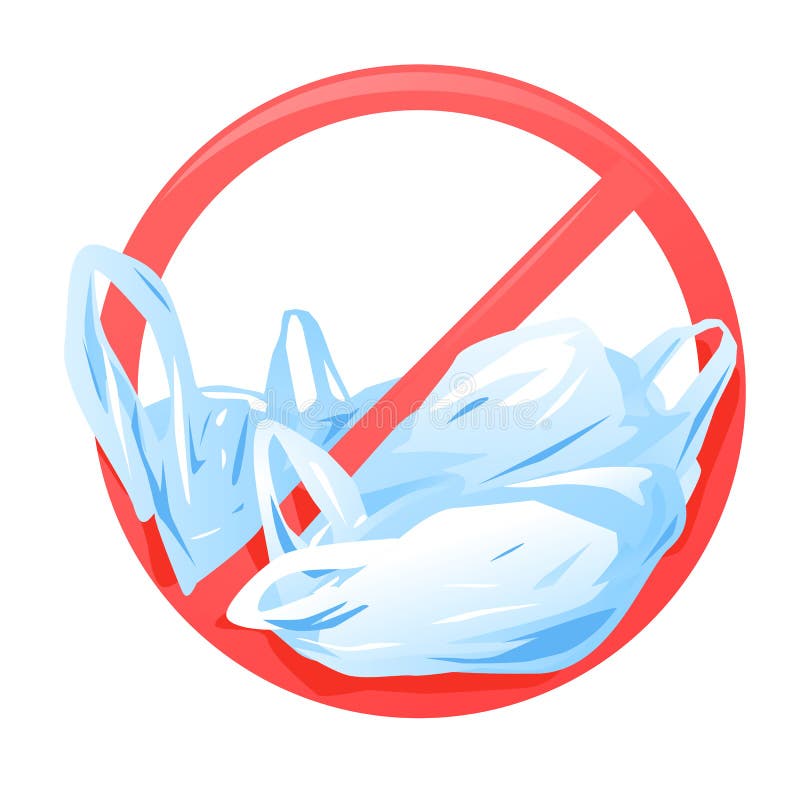 Plastic bag ban sign stock vector. Illustration of buying - 139080428