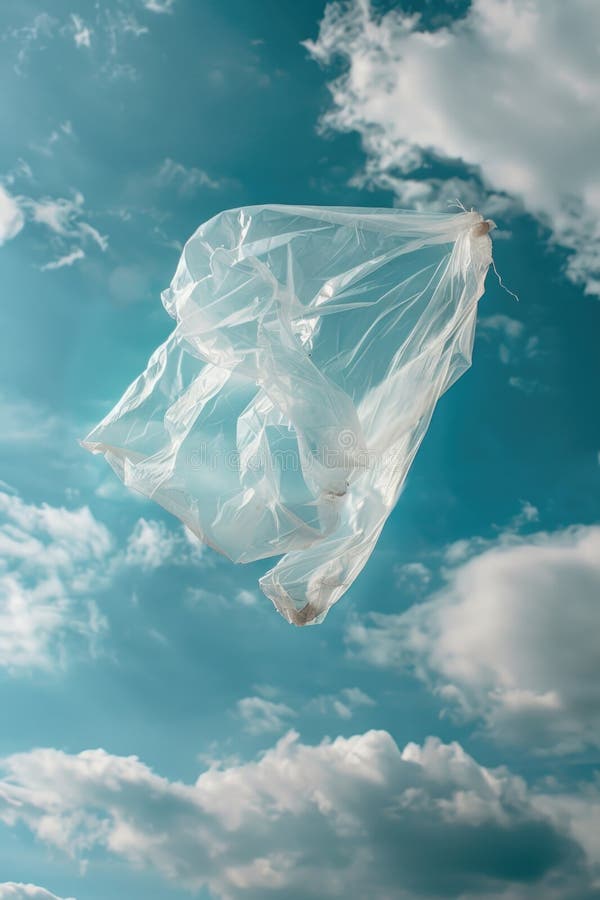 A Plastic Bag Being Blown Away by Wind Stock Image - Image of forgotten ...