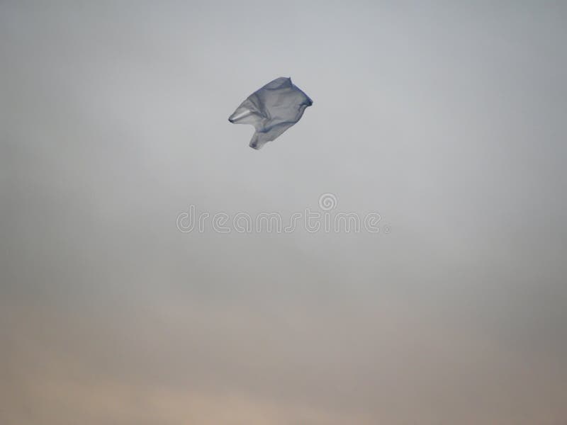 Plastic Bag Blown in the Sky Stock Image - Image of plastic, people ...