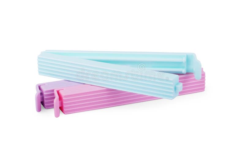 Plastic Bag Clips on a White Background Stock Image - Image of ...