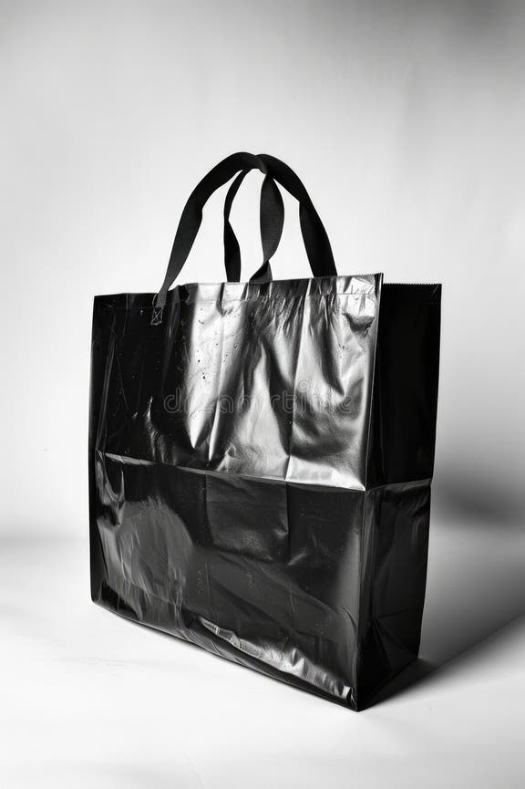 Plastic Bag on a Dark Surface Stock Image - Image of recycling, plastic ...