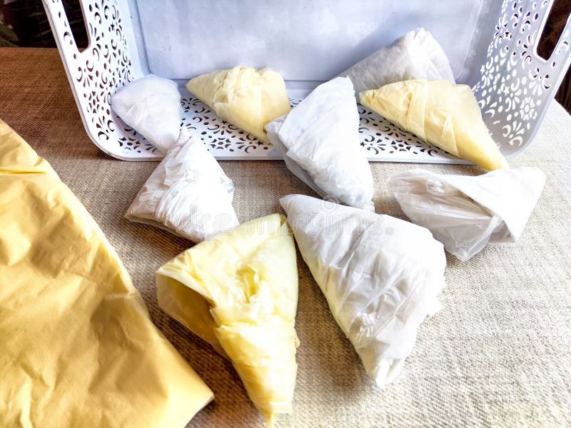 Plastic Bag Folded into a Triangle for Storage. Ways of Storing and ...