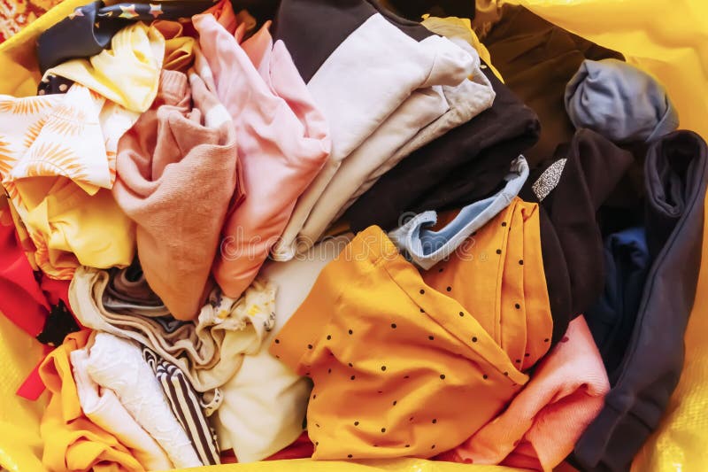 Plastic Bag Full of Used Clothes Stock Image - Image of heap, cloth ...