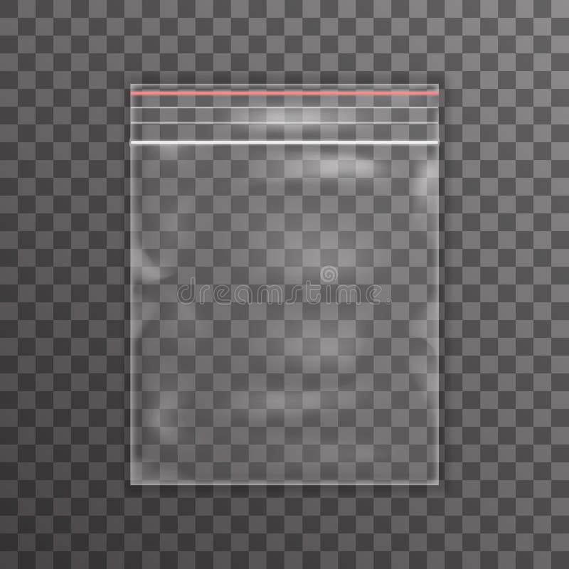 Empty Plastic Bag Package Mockup Transparent Pack 3d Realistic Pack ...