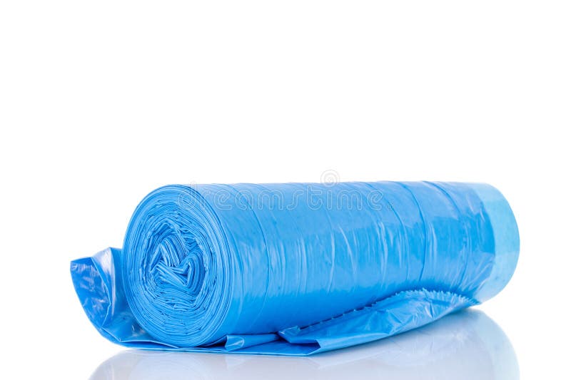 Plastic Bag Packaging Isolated on White Background, Close-up. Stock ...