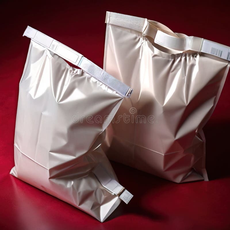 Plastic Bag Pouch, Generic Blank Product Packaging Mockup Stock ...