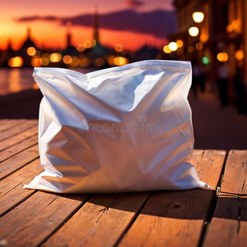 Plastic Bag Pouch, Generic Blank Product Packaging Mockup Stock ...