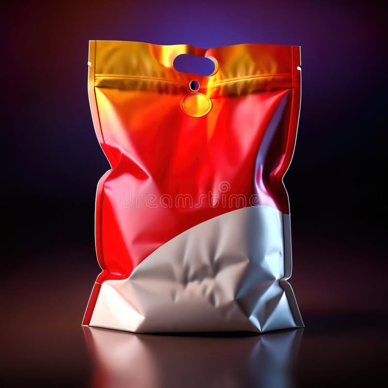 Plastic Bag Pouch, Generic Blank Product Packaging Mockup Stock ...