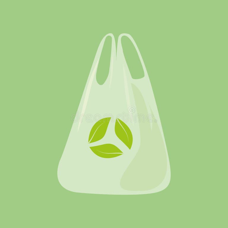 Plastic Bag with Recycle Sign Stock Illustration - Illustration of ...