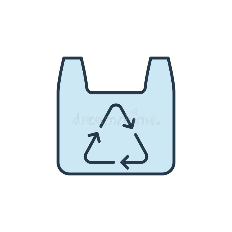 Plastic Bag Recycle Vector Recycling Concept Colored Icon Stock Vector ...