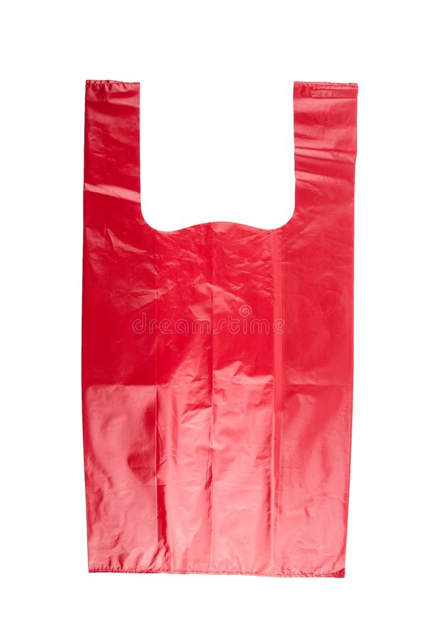 Red Plastic Shopping Bag stock image. Image of shopping - 35613541