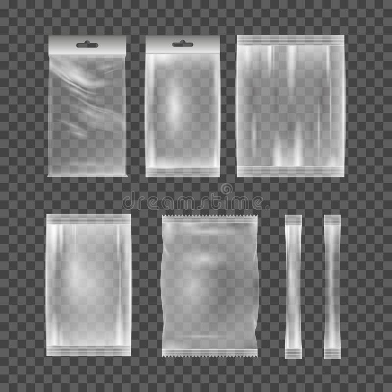 Plastic bag set stock vector. Illustration of clean - 214201009