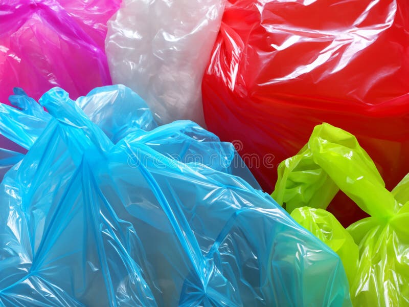 Plastic Bags Full of Garbage Stock Image - Image of environment, color ...