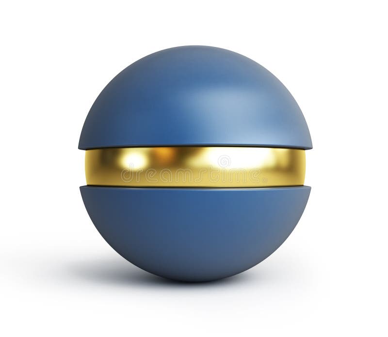 Plastic Ball with a Gold Insert Stock Illustration - Illustration of ...