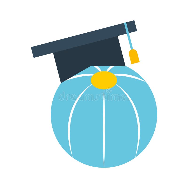 Plastic Balloon with Hat Graduation Stock Vector - Illustration of flat ...