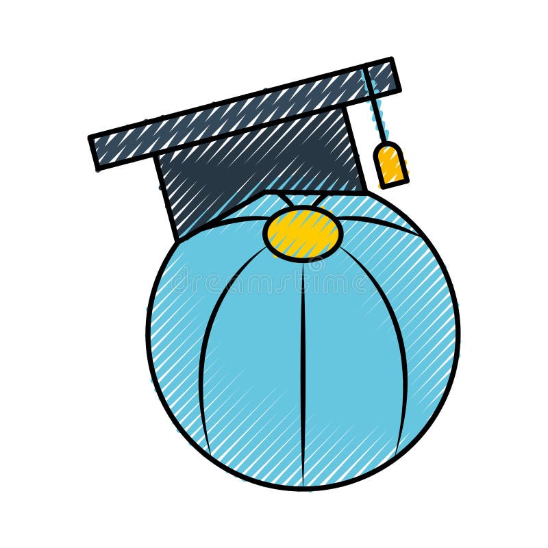 Plastic Balloon with Hat Graduation Stock Vector - Illustration of ...