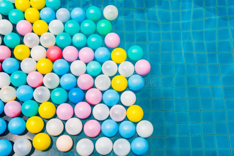Plastic Balls in Swimming Pool. Stock Photo - Image of pattern, ball ...