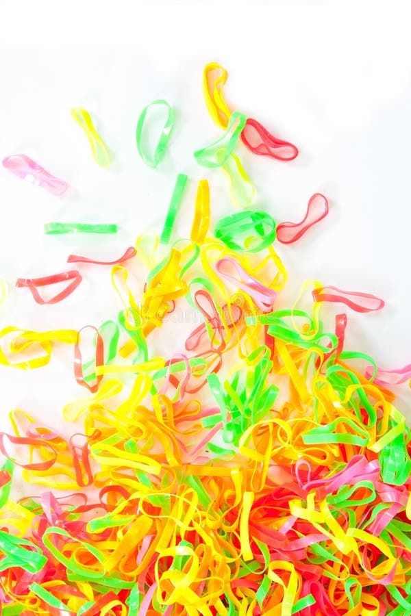 Plastic Band on White Background Stock Image - Image of stationery ...