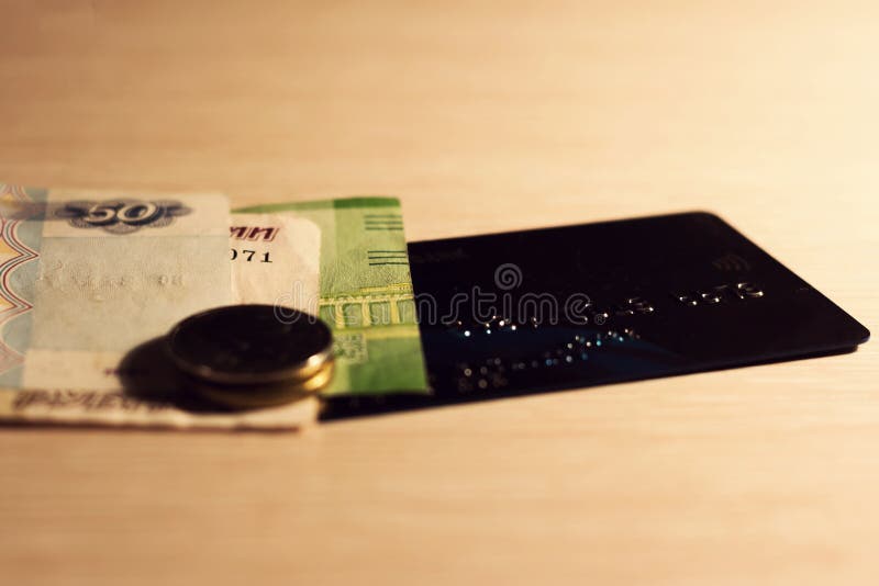 Plastic bank card and cash stock image. Image of currency - 218440251