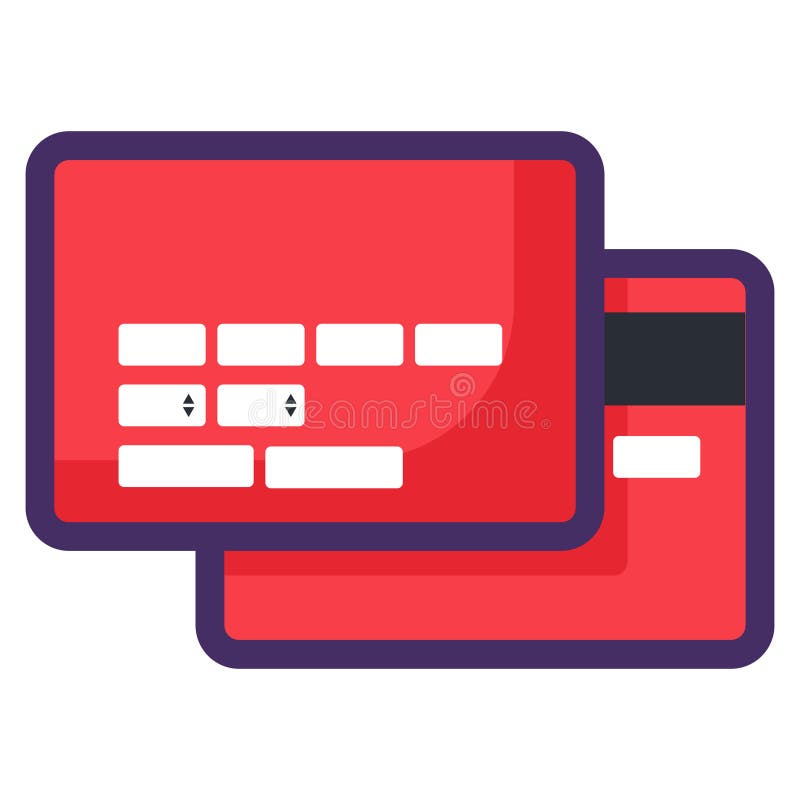 Plastic Bank Cards Means of Electronic Payment Stock Vector ...