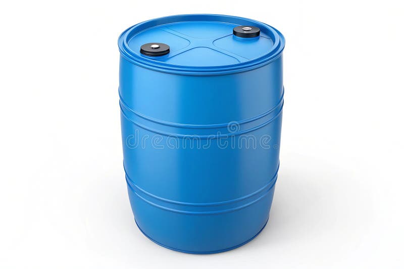 Plastic Barrel Blue Isolated on Transparent Background Stock ...
