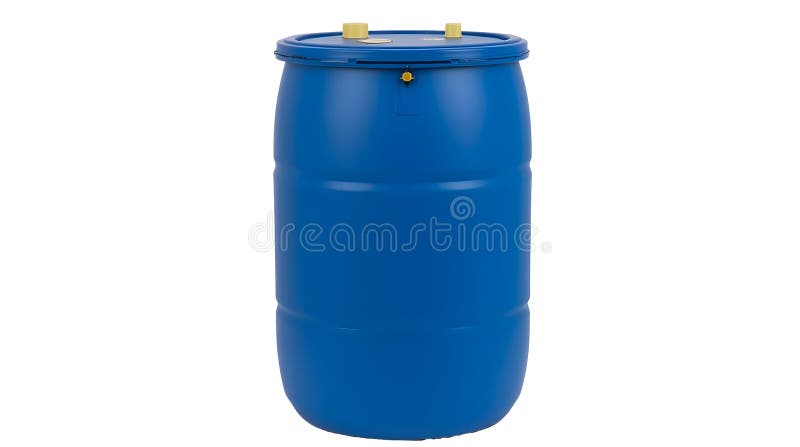 Plastic Barrel Blue Photo Illustration Image Picture, White Background ...