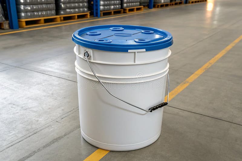 Plastic Barrel with Secure Lid for Chemical and Liquid Storage Stock ...