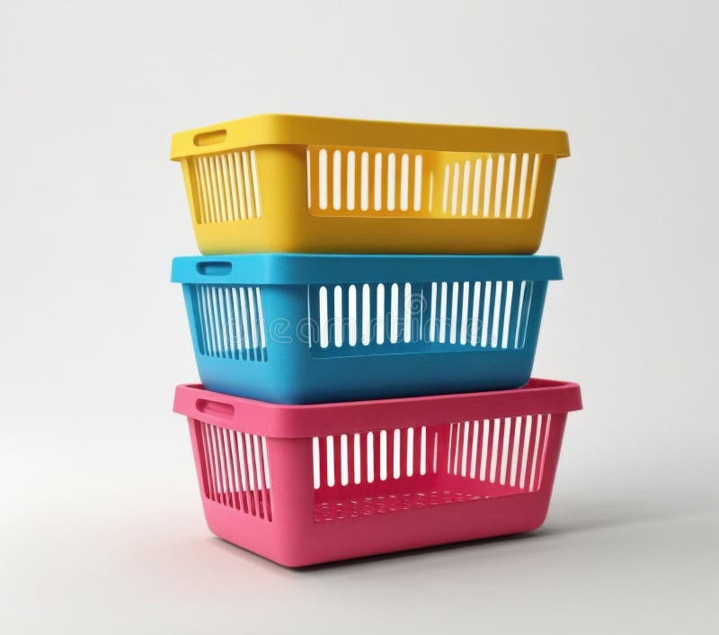 Plastic baskets stock image. Image of plastic, baskets - 20956073