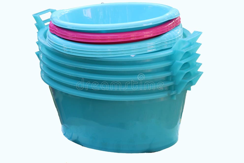 Plastic Batter with Handles of Various Colors- Stock Image - Image of ...
